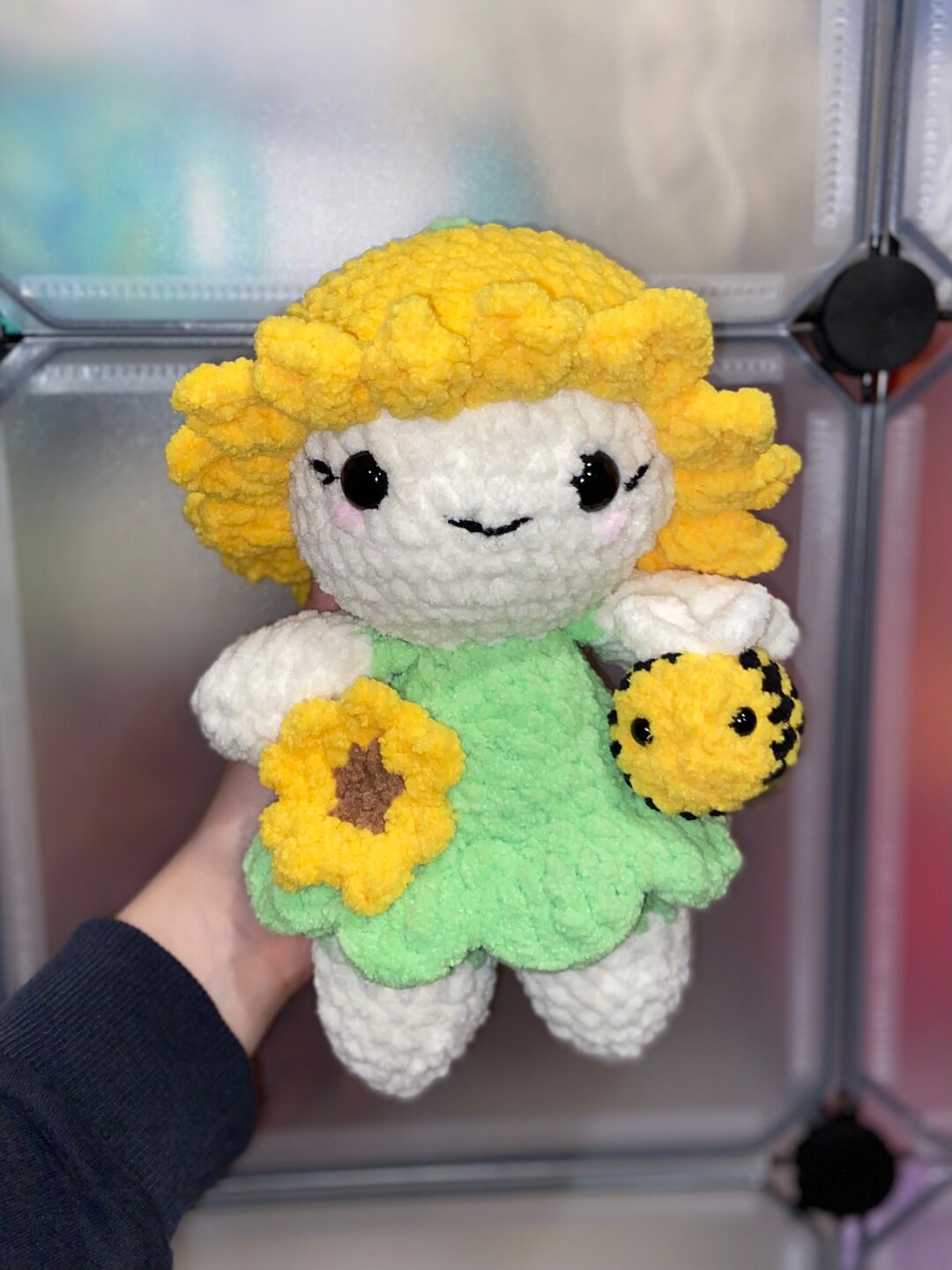 Sunflower Garden Sprite Plushie, Crochet Fiona Flower Doll, Amigurumi ...