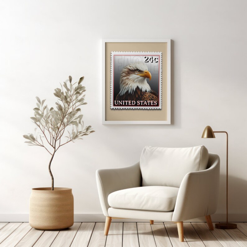 DIGITAL EAGLE Stamp Downloadable File. Features American Wildlife Icons ...