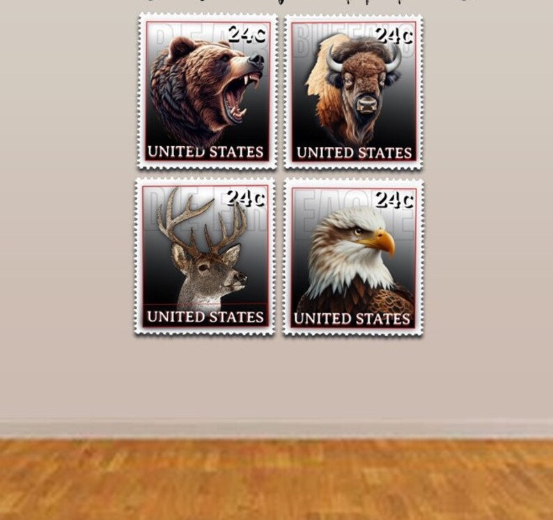 DIGITAL BUFFALO Stamp Downloadable File. Features American Wildlife ...