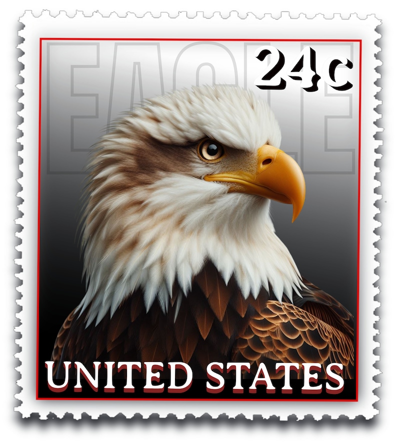 DIGITAL EAGLE Stamp Downloadable File. Features American Wildlife Icons ...