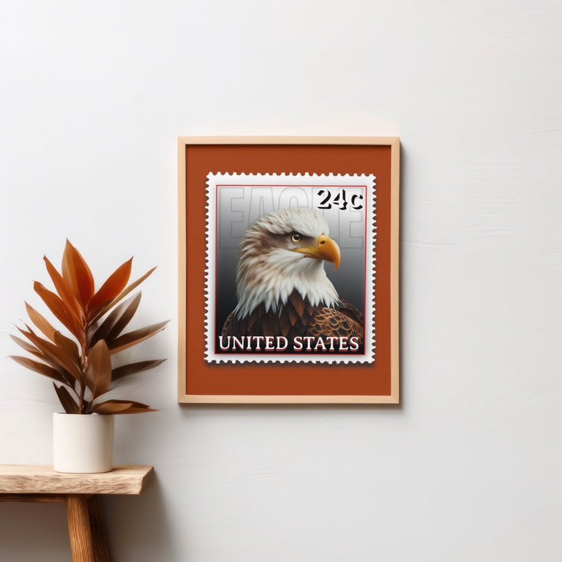 DIGITAL EAGLE Stamp Downloadable File. Features American Wildlife Icons ...