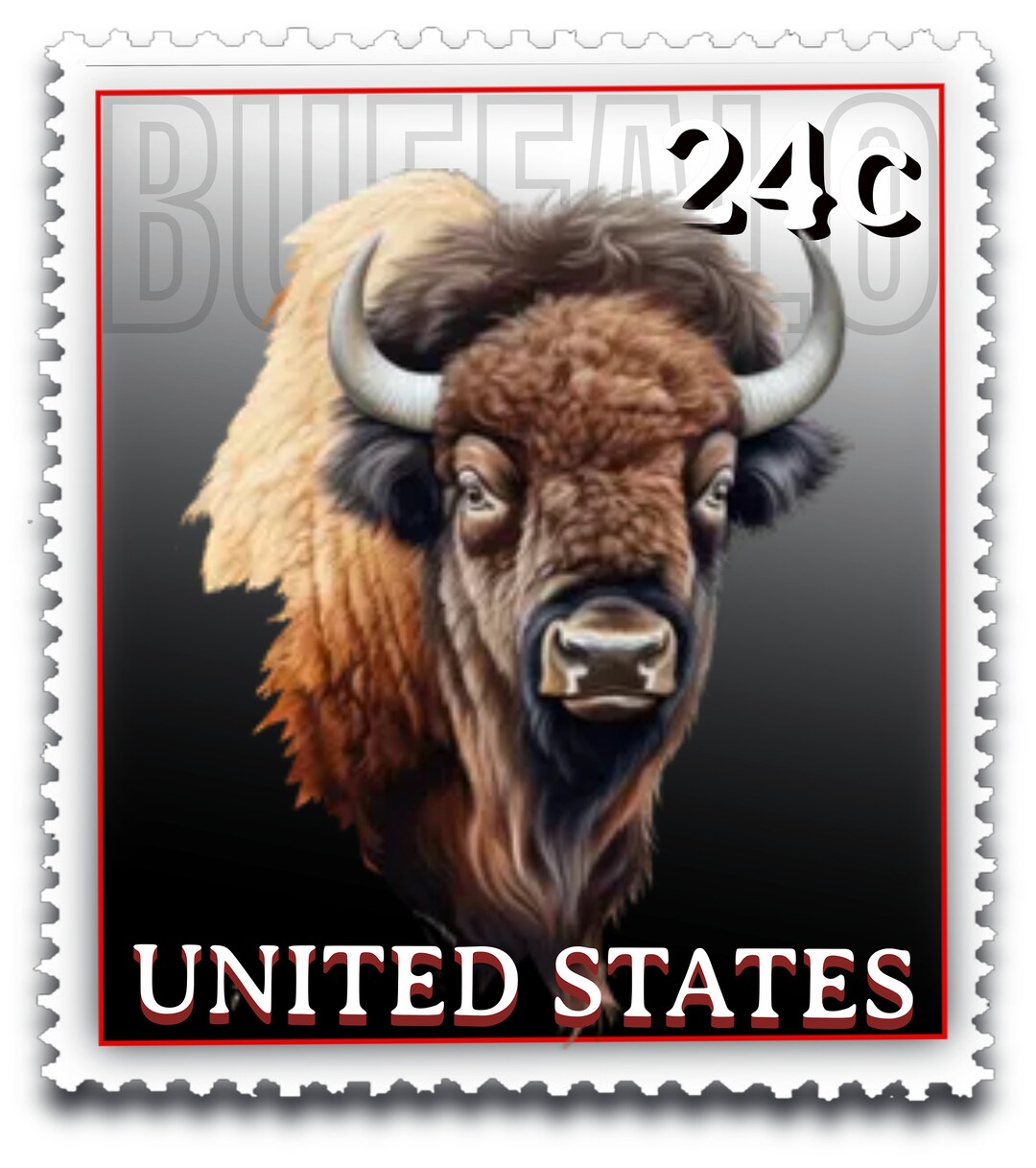 DIGITAL BUFFALO Stamp Downloadable File. Features American Wildlife ...
