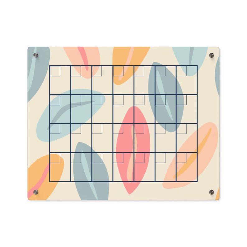 Acrylic Wall Perpetual Calendar Art Panel Dry Erase Board - Etsy