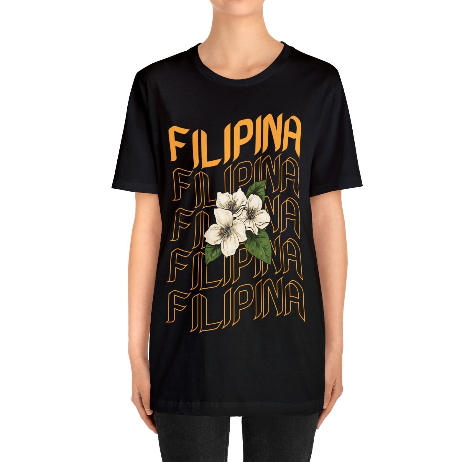ADULT FILIPINA SAMPAGUITA | Jersey Tee | Filipino Shirt | Gift ...