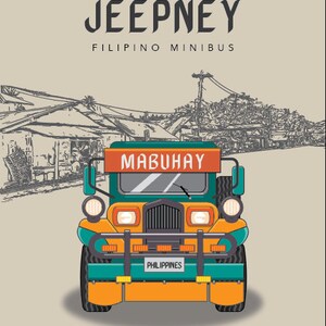 JEEPNEY | Filipino Art | Philippines Poster | Philippines Wall Art - Etsy