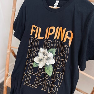 ADULT FILIPINA SAMPAGUITA | Jersey Tee | Filipino Shirt | Gift ...