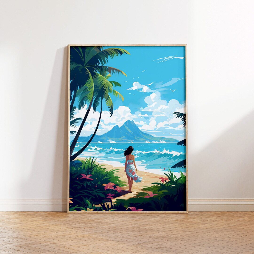 ISLAND GIRL COLLECTION 03 | Tropical Island | Islander Art - Etsy