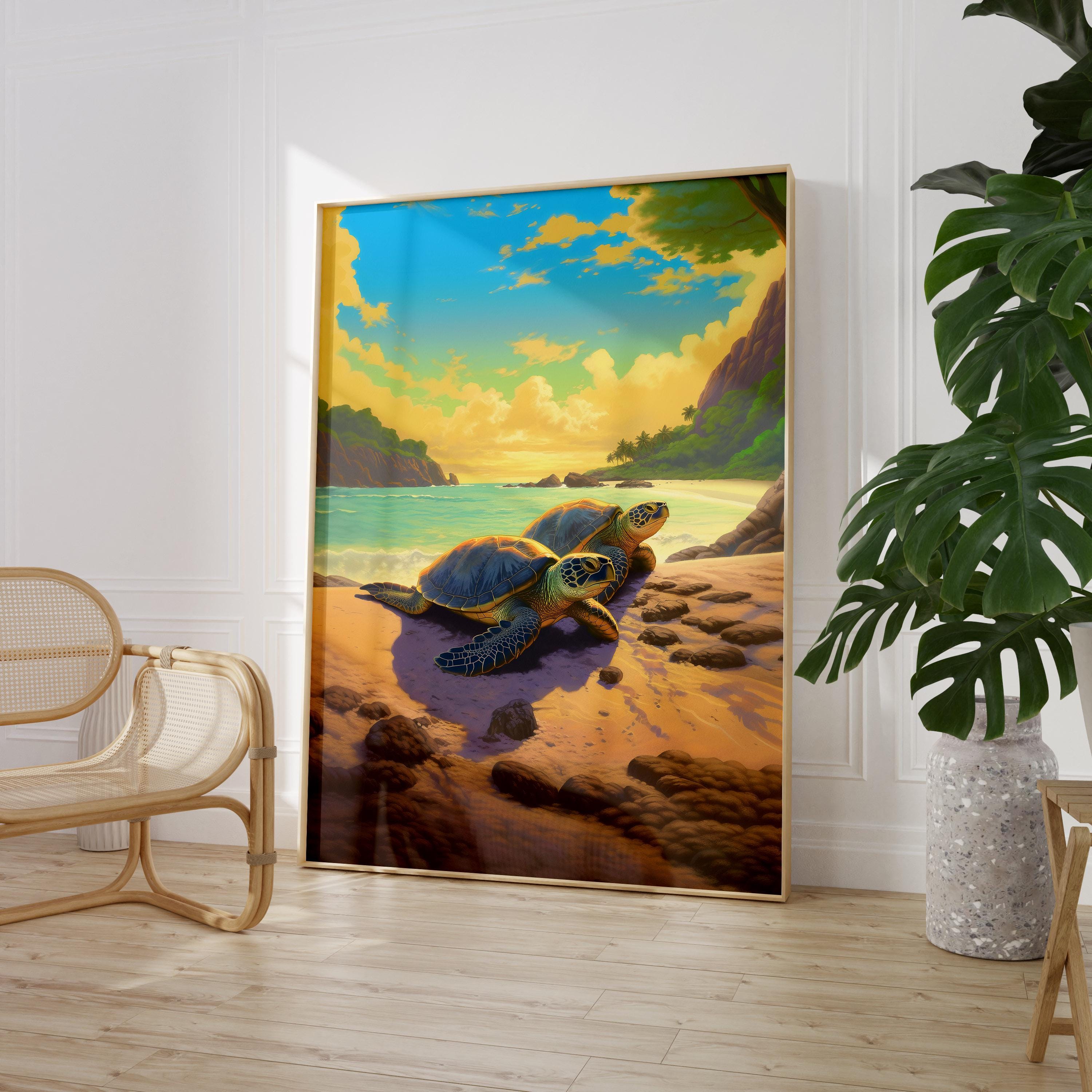 SEA TURTLES | Art Work | Poster | Home Decor | Animal Poster | Sea ...