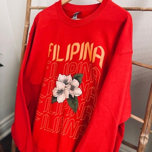 ADULT FILIPINA SAMPAGUITA | Crewneck | Filipino Sweater | Gift ...