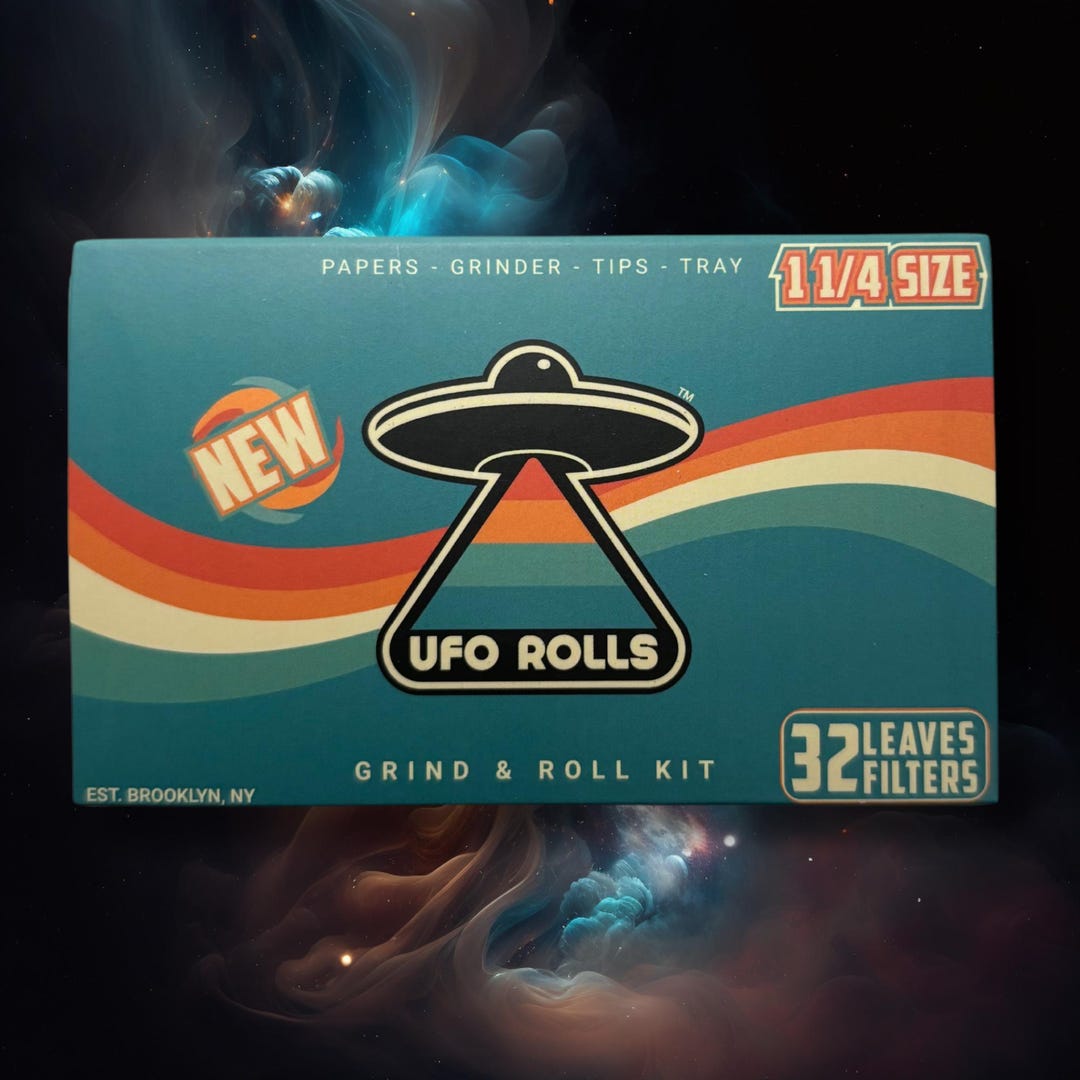 Rolling Paper Kit With Grinder and Tray, Size 1 1/4, 32 Leaves - Etsy