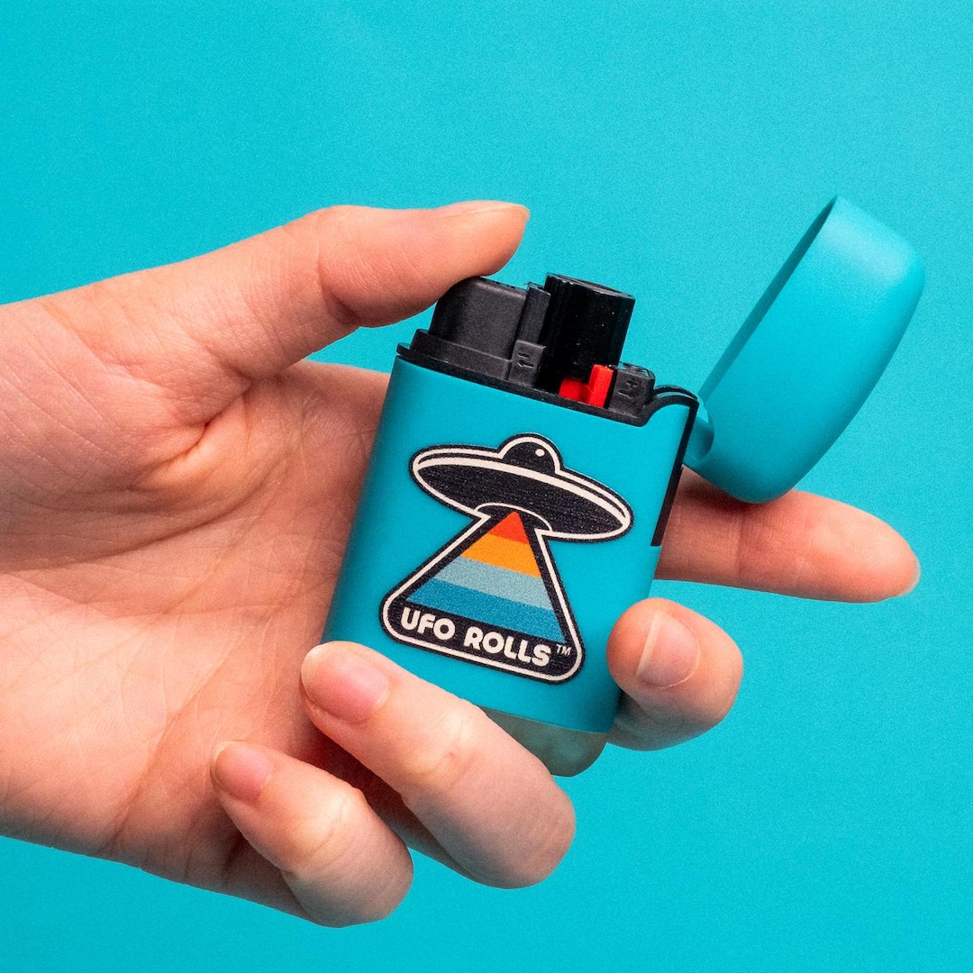 UFO Rolls Jet Flame Lighter - Wind Resistant, Refillable Butane Chamber ...