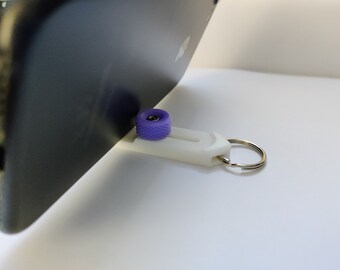 Keychain Phone Kickstand Black , Keychain Phone Stand, iPhone Stand ...