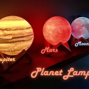 NASA Space Planet Lamps, Multi-color Moon, Saturn, Pluto, Earth, Sun ...