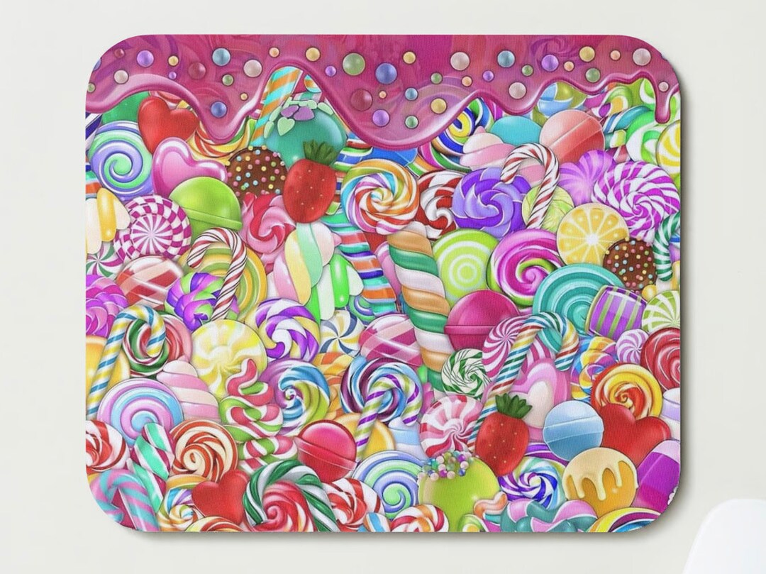 Candyland Candy Mouse Pad / Colorful Mouse Pad/ Candy Land / Gift for ...