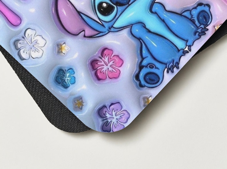 Stitch Mouse Pad, Floral Disney Design - Etsy