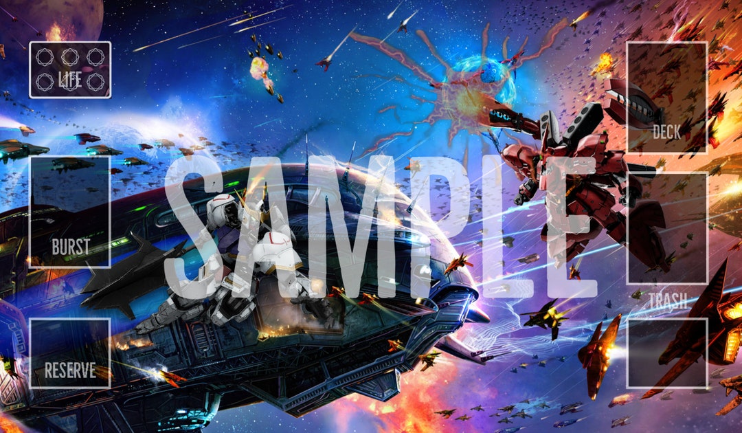 Gundam Battle Spirits Playmat With Zones TCG Card Game BSS Play Mat ...