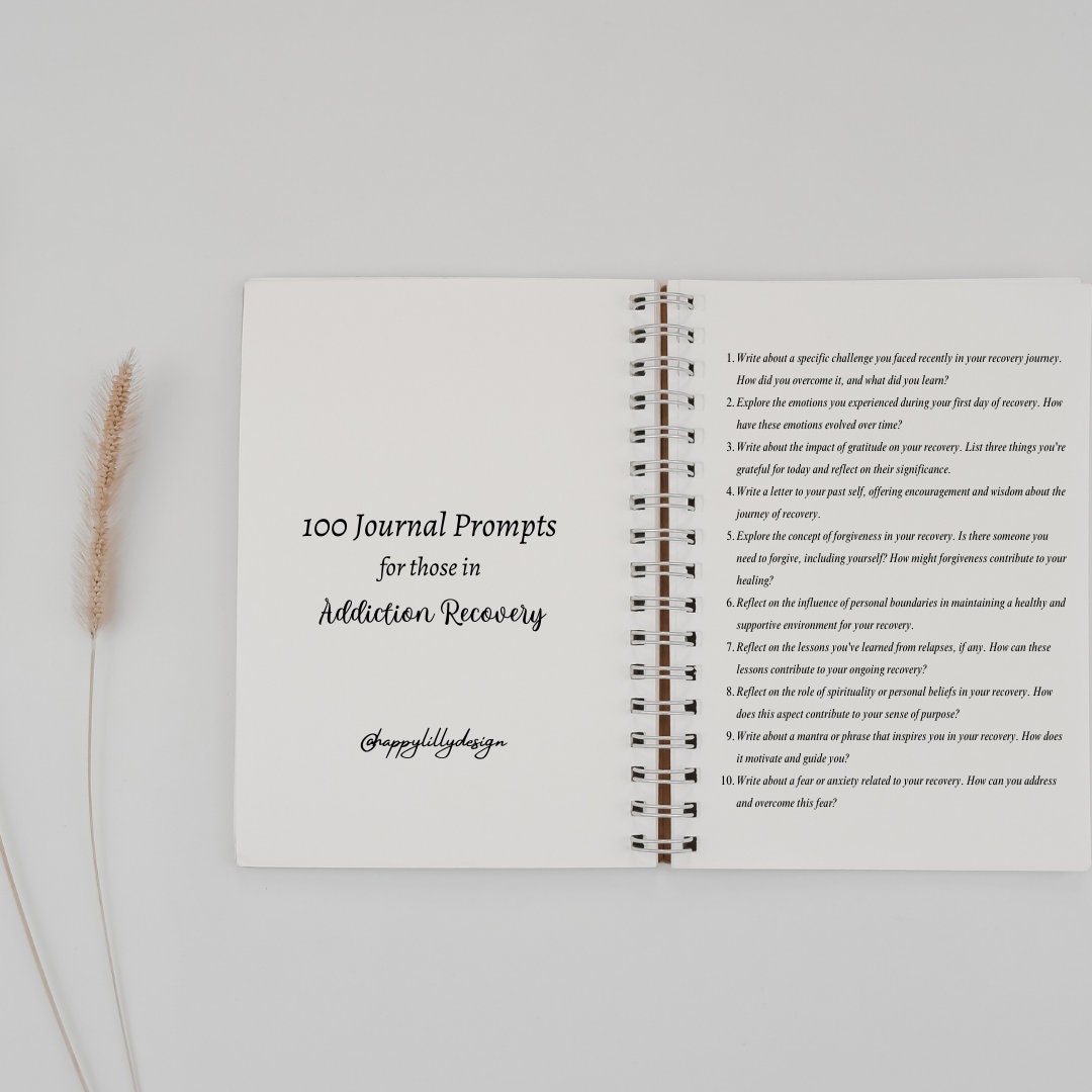 100 Journal Prompts for Those in Addiction Recovery - Etsy