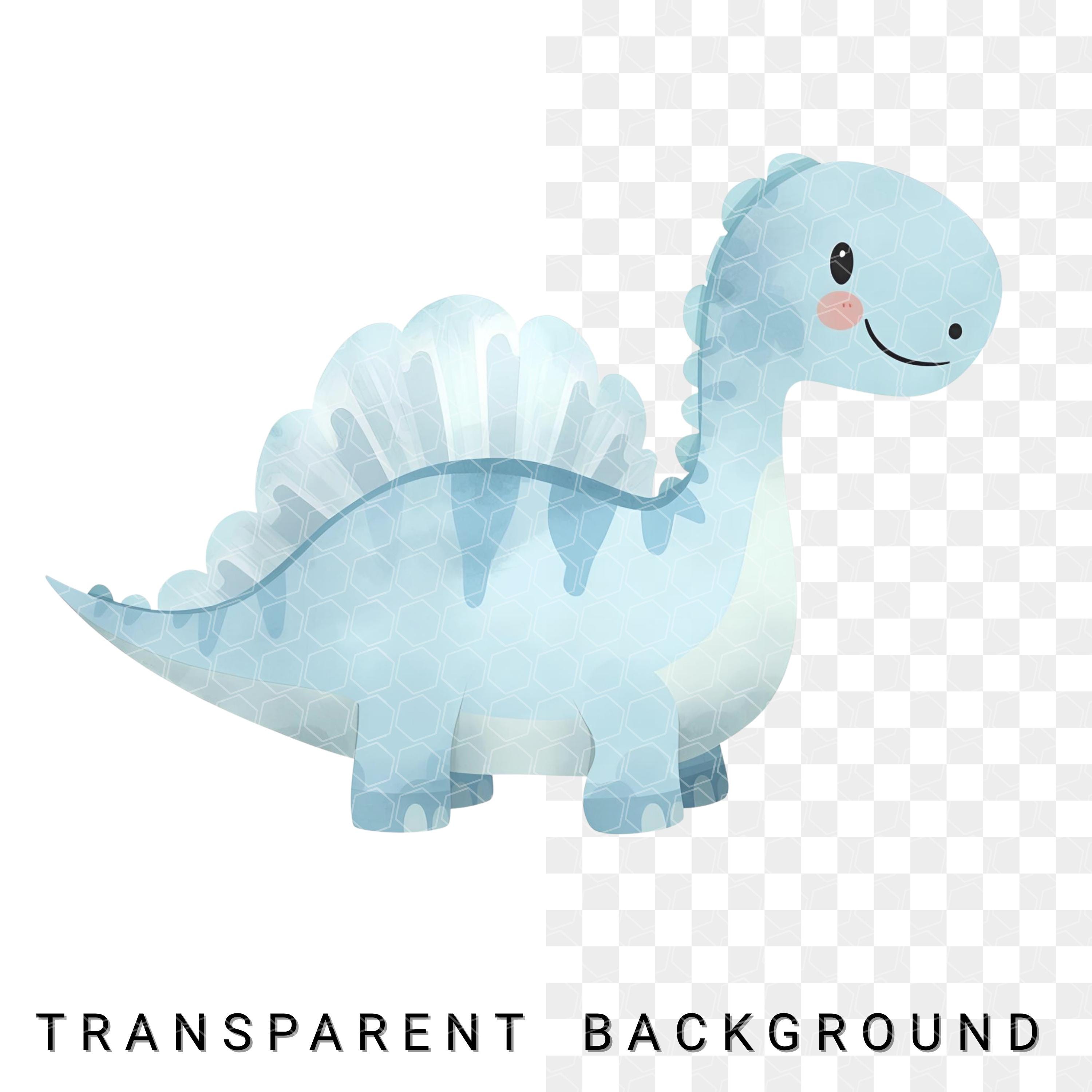 Watercolor Dinosaur Clipart PNG | Baby Dino Nursery Art (digital ...