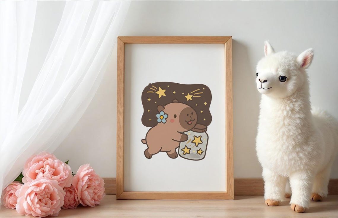 Cute Capybara Clipart Bundle | Planner Stickers (PNG Digital Download ...