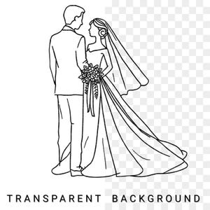 Doodle Wedding Clipart PNG | Wedding Celebration | Digital Downloads - Etsy