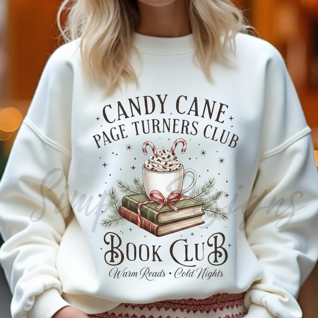 Page Turners Club Sublimation PNG | Book Lover T-shirt Design | Holiday ...