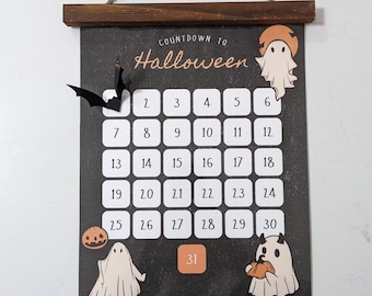 Halloween Countdown Calendar, Halloween Decor, Entryway Halloween Decor ...