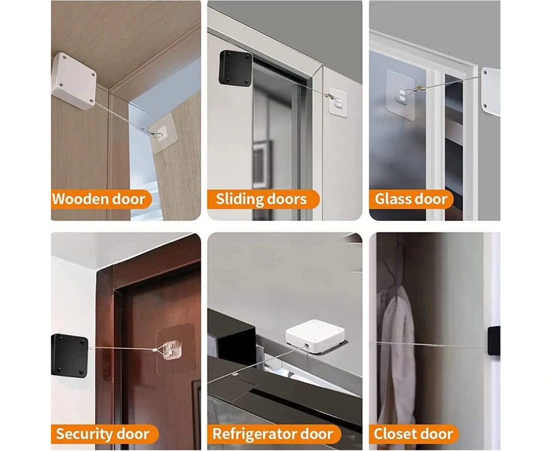 Automatic Door Closer,self Closing Door With Steel Drawstring, for ...