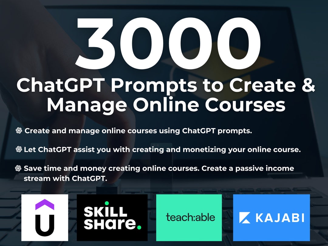 3000 Chatgpt Prompts to Create and Manage Online Courses - Etsy