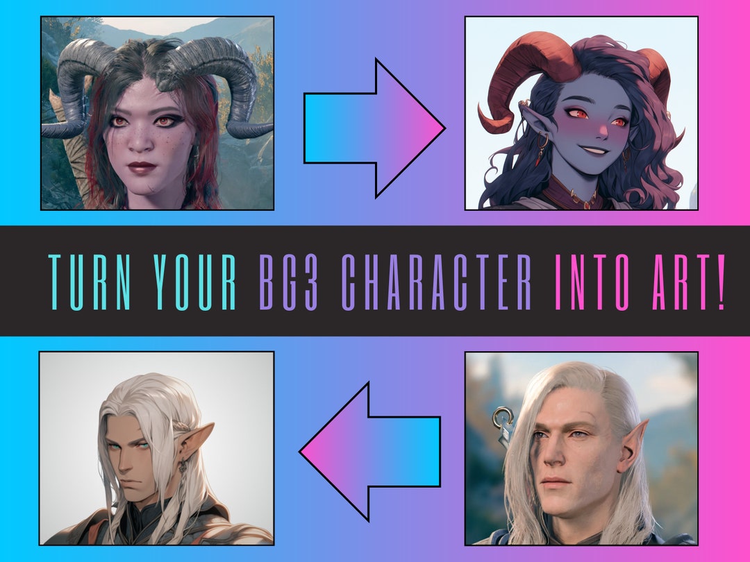 Baldur's Gate 3 Portrait Baldurs Gate 3 Character BG3 Custom Portrait ...