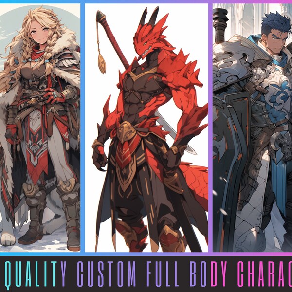 Full Body Anime Art Commission - Etsy