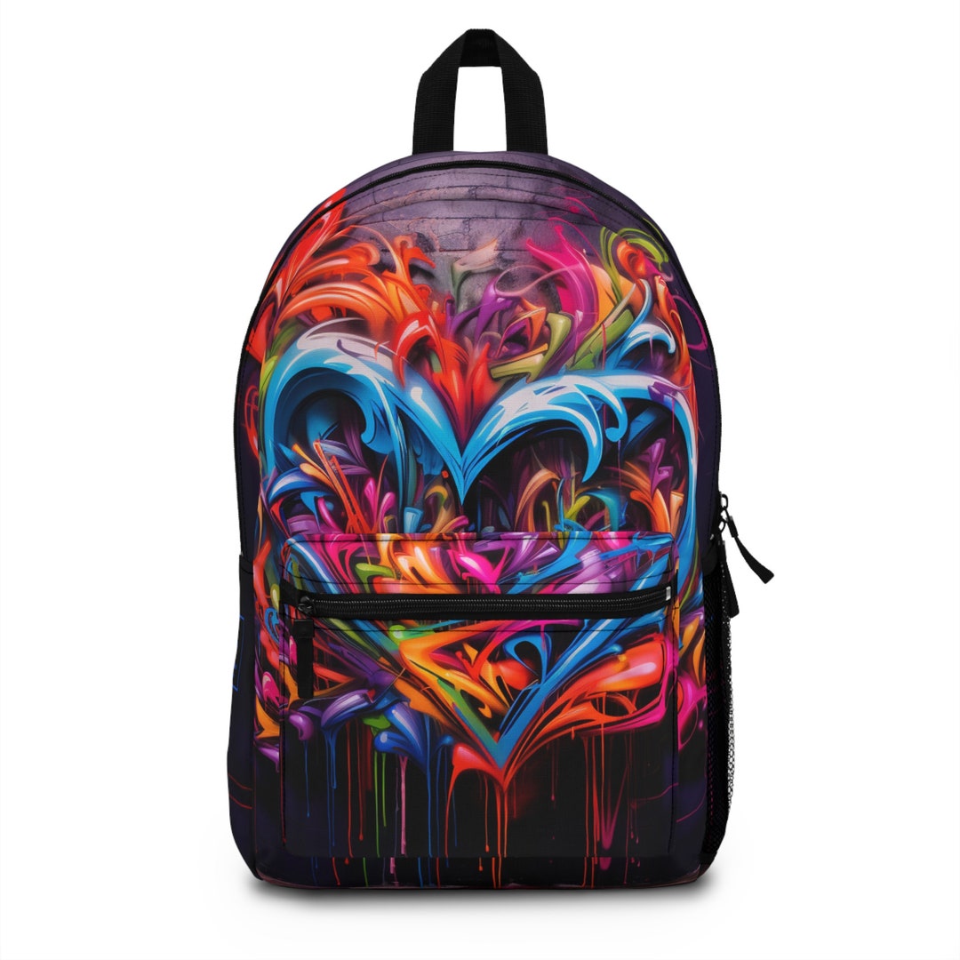 Graffiti-inspired Individuality Backpack - (love) - Etsy