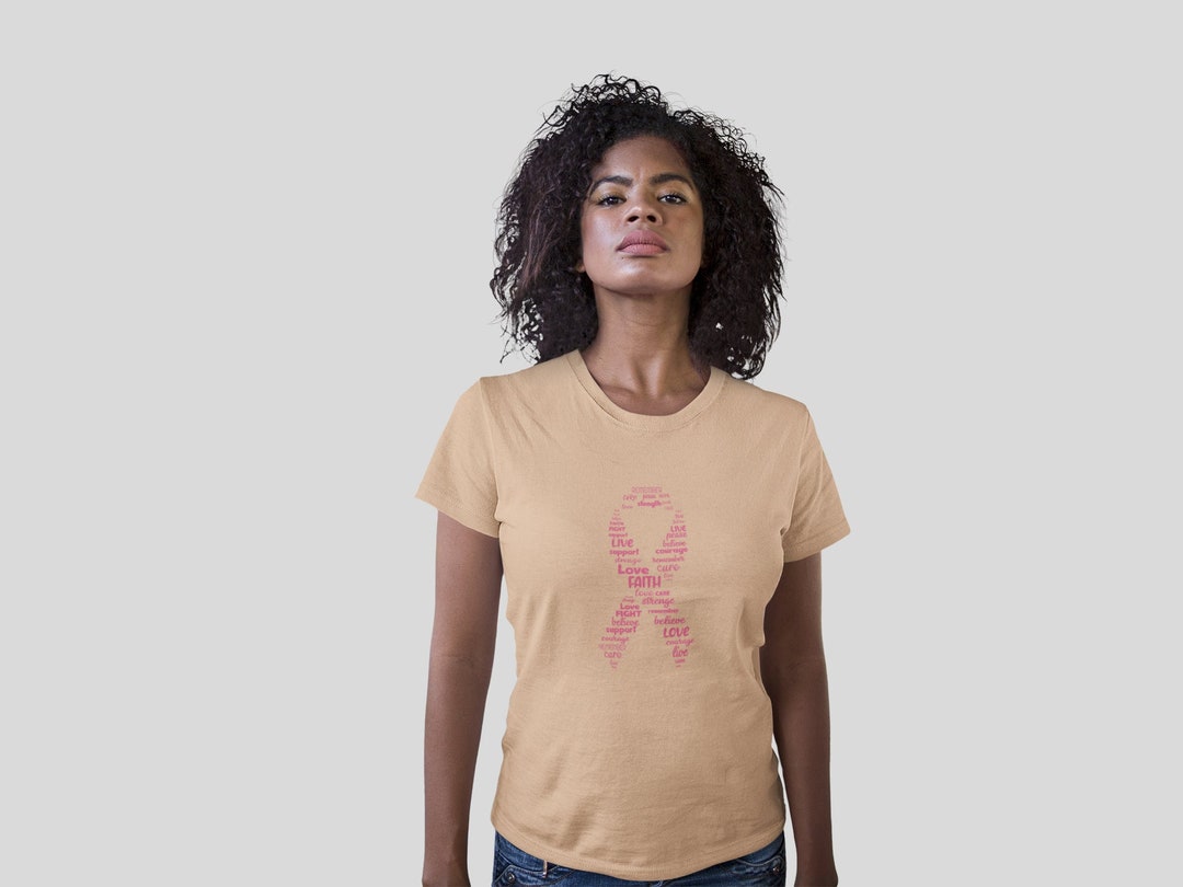 Breast Cancer Awareness Pink Ribbon Love Women's T-shirt Support and ...