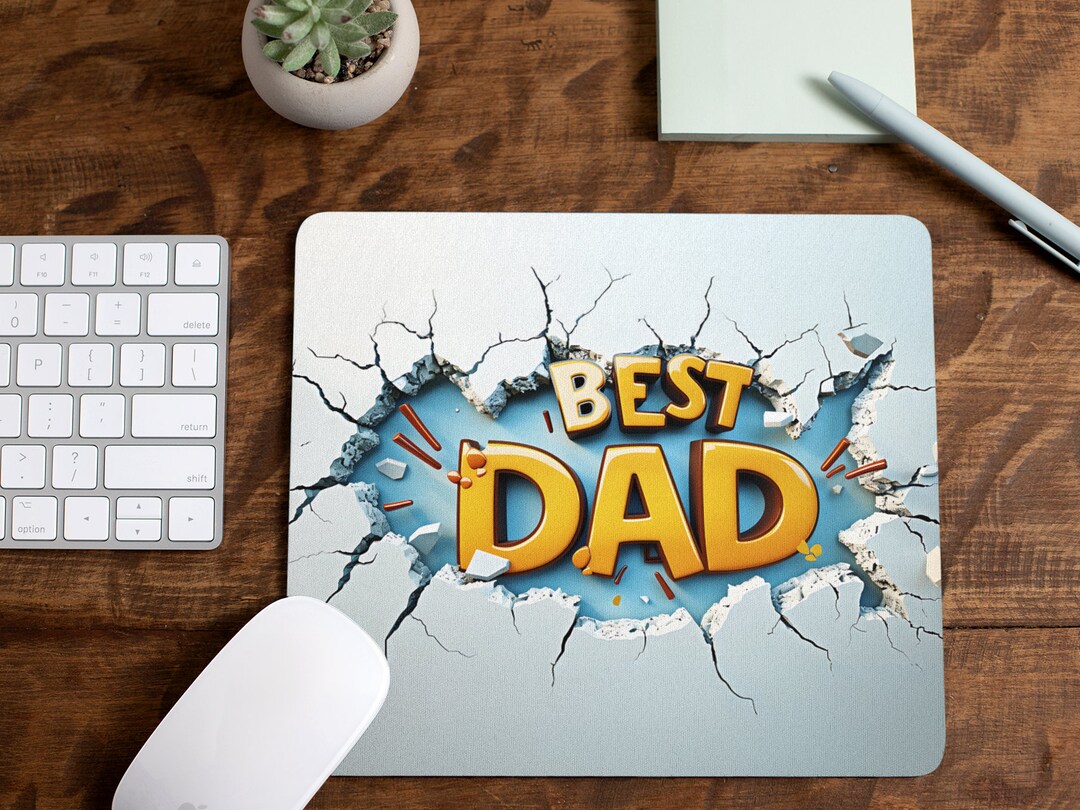 3D Graffiti BEST DAD Mouse Pad | Unique Gift for Dad | Custom Father's ...