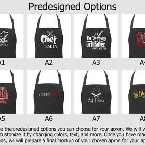 Personalized Chef Apron | Custom Cooking Apron With Pockets | Workshop ...