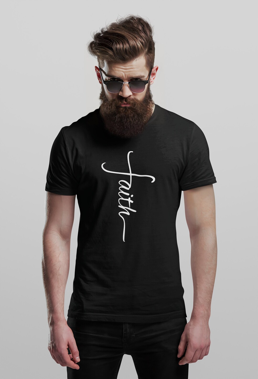 Faith Cross Unisex T Shirt Christian T Love And Grace Shirt Vertical