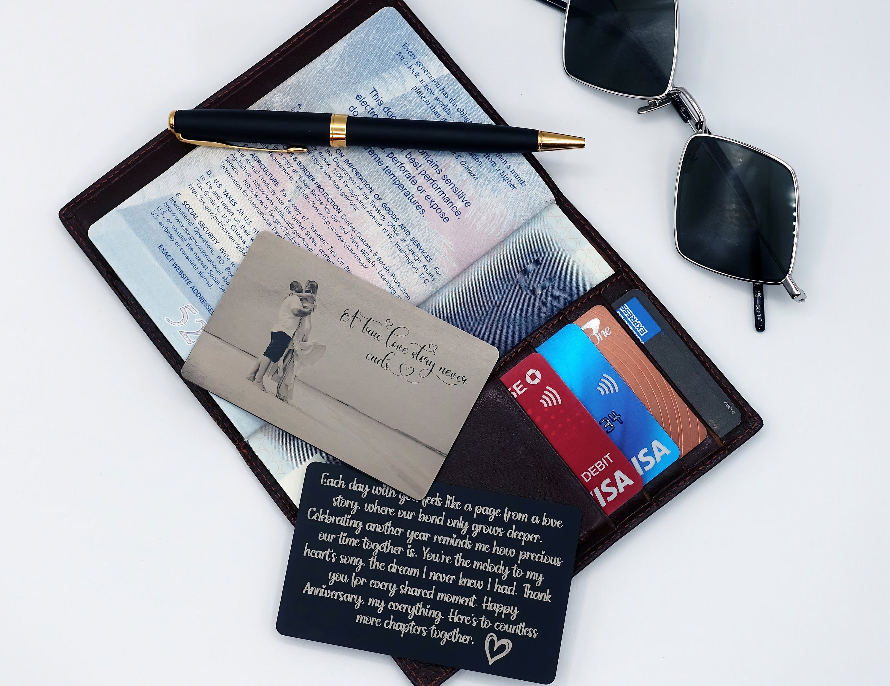 Custom Engraved Metal Wallet Card | Personalized Wallet Insert | Custom ...
