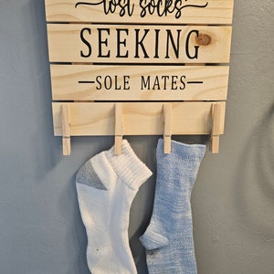 Lost Socks Sign 4 Types of Wood Finish - Etsy