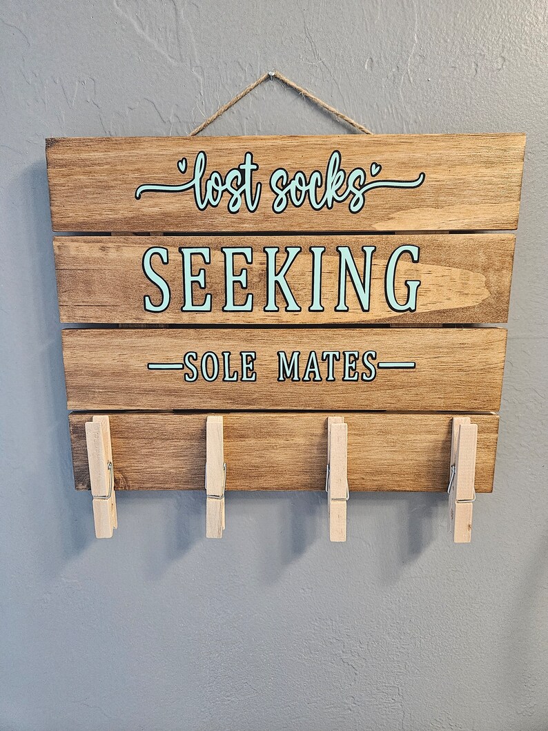 Lost Socks Sign 4 Types of Wood Finish - Etsy