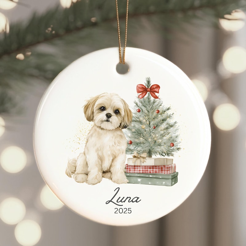Shih Tzu Christmas Ornaments - Etsy