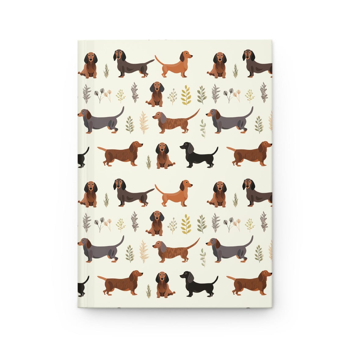 Dachshund Botanical Hardcover Journal - Doxie Notebook for Dog Lovers ...