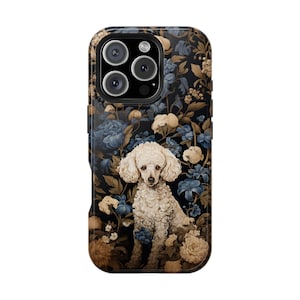 Poodle Magsafe William Morris Style Tough Phone Case for iPhone 16 15 ...