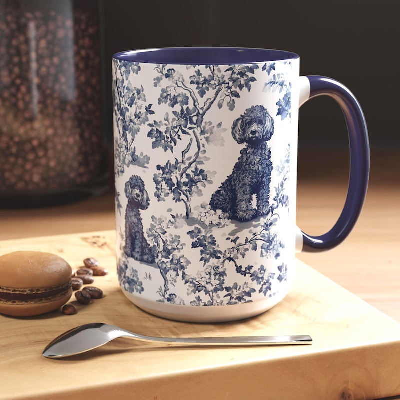 Poodle Coffee Cup Blue - Etsy