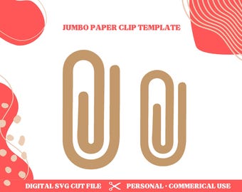 Jumbo Paper Clip Template, Big Paper Clip Template, Jumbo Paper Clip ...