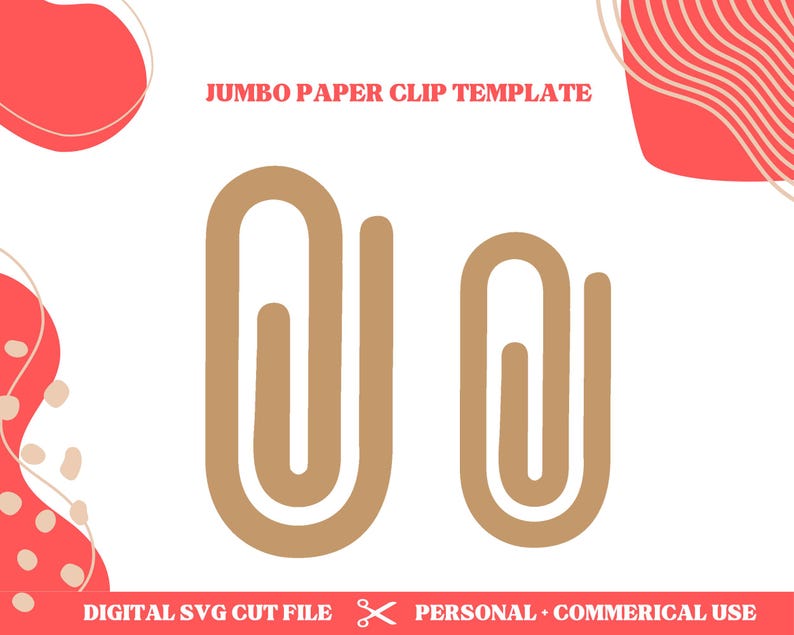 Jumbo Paper Clip Template, Big Paper Clip Template, Jumbo Paper Clip ...