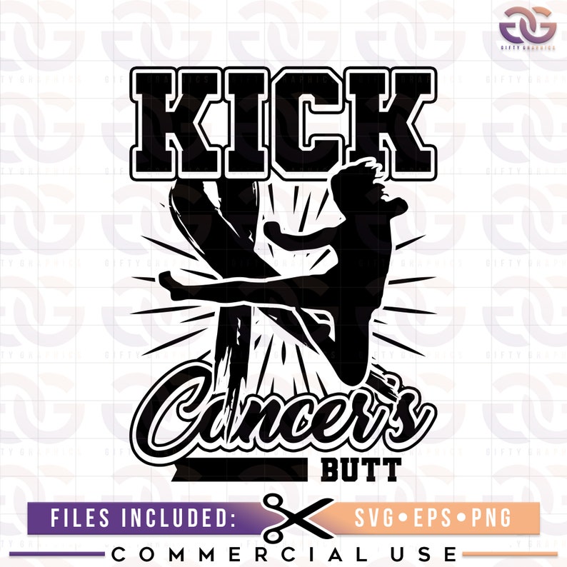 Kick Cancer Butt Svg | Christian Svg | Breast Cancer Svg | Cricut Svg ...