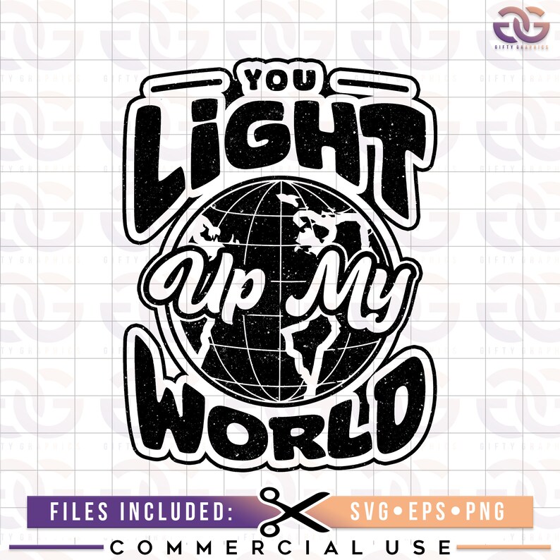 You Light up My World Svg | Christian Svg | Scripture Svg | Grace Svg ...