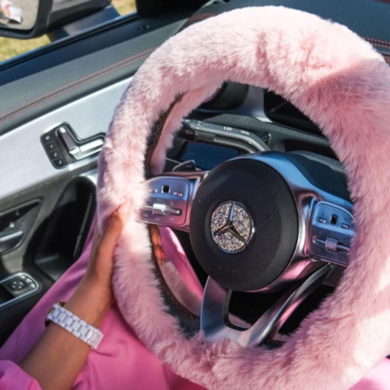 Pink Fluffy Wheel Cover Etsy