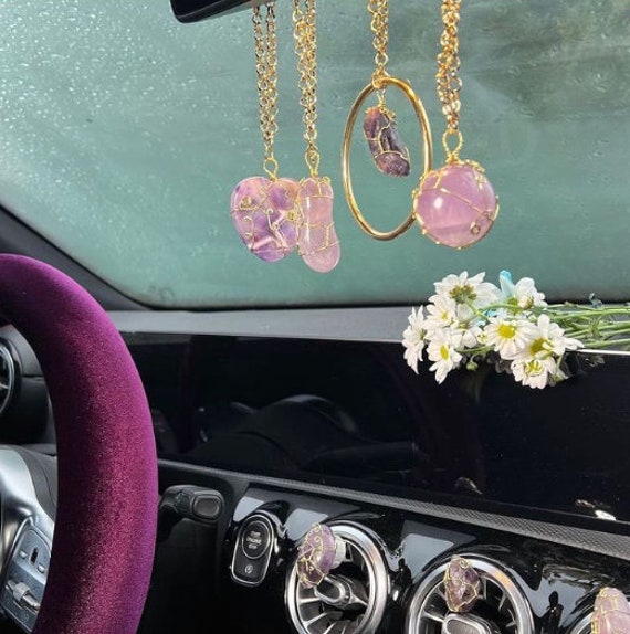 Amethyst Cool Design Car Charm Car Accessories for Women Car Ornaments Luxury Car Decor Fancy Boujee Girly Car Decor Etsy