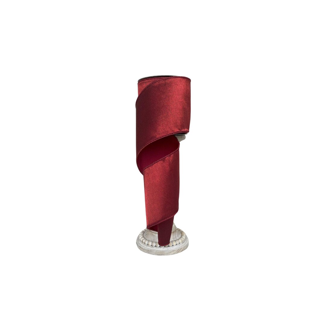 Red Ruby Ultimate Luster Wired Edge Ribbon by Farrisilk - 4" X 10 Yards ...