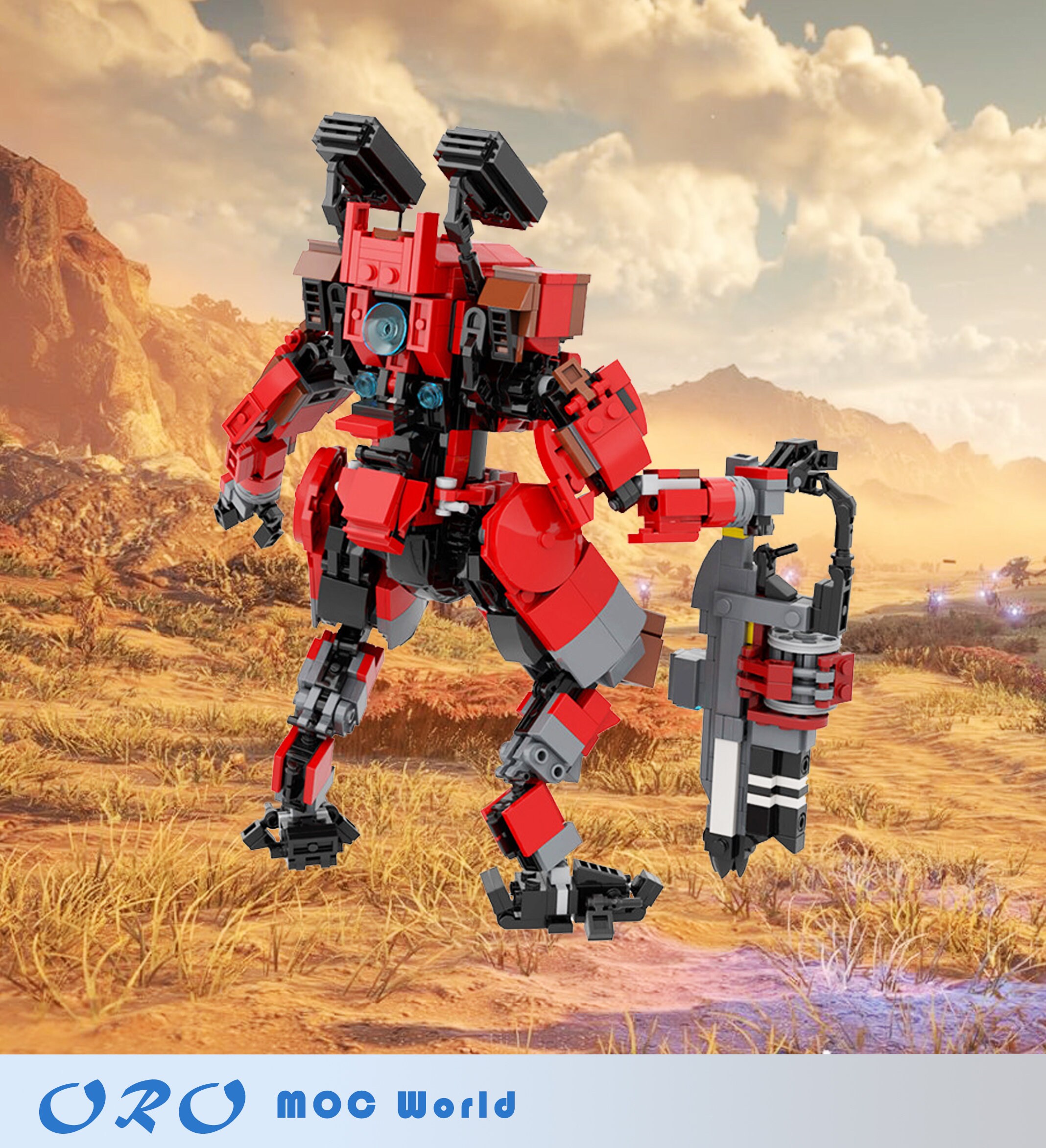 ORO MOC Game Series Titan Fall Mech MOB 1316 Building Bricks - Etsy